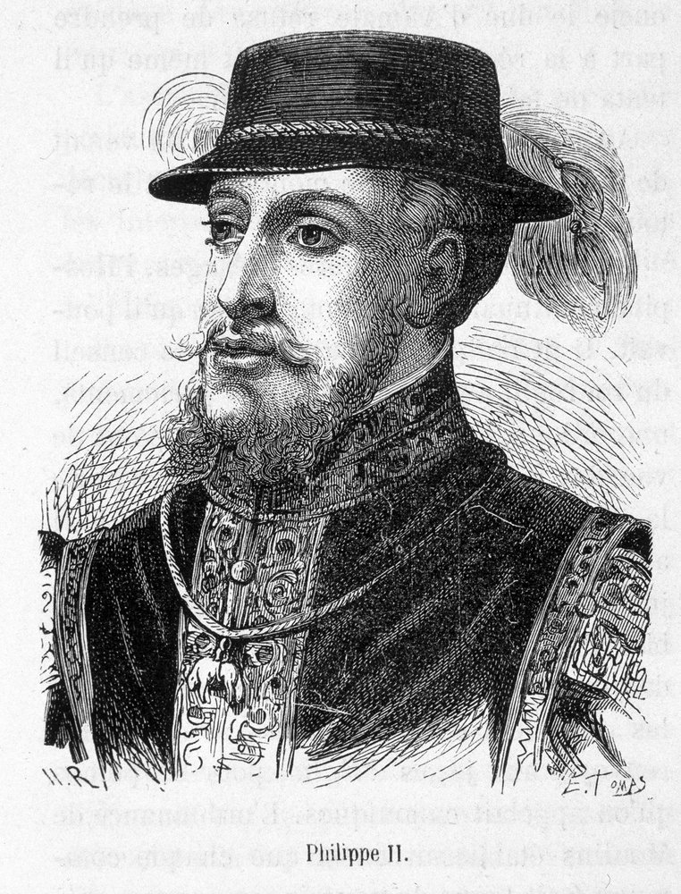 Portrait of Philip II (Philippe-Auguste) - in 'Histoire de France' by ...