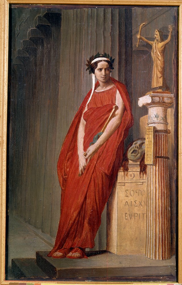 Portrait of comedian Elisabeth Felix called Mademoiselle Rachel (1821-1858)