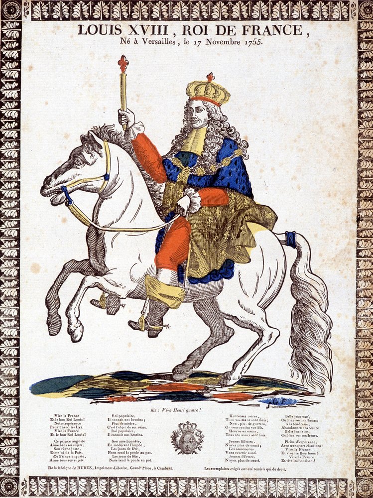 Song in Honor of the King of France Louis XVIII, Illustrated by an ...