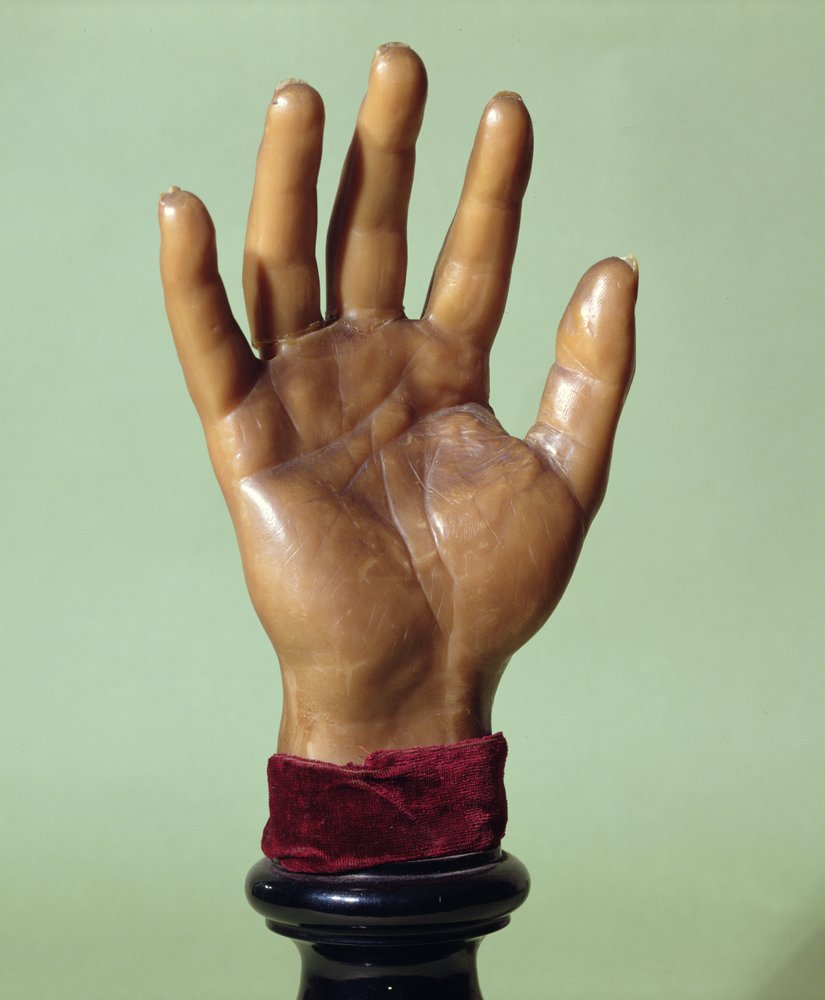 Wax cast of the hand of Jean-Baptiste Troppmann (1848-1970) 1869