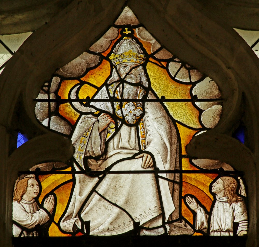 Window Depicting a Scene from the Book of Revelation: God with Sickle
