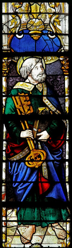 Window depicting St Peter by French School: Fine art print