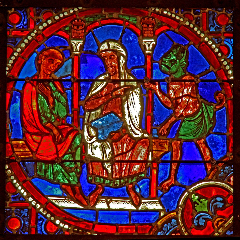 Window Depicting A Scene From The Theophilus Story He Is Introduced To