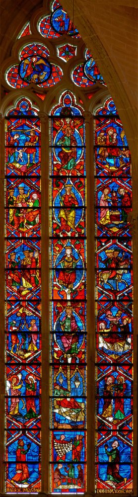 Window depicting the Tree of Jesse and the Childhood of Christ