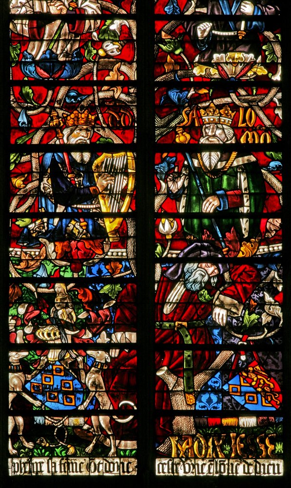 Window depicting the Tree of Jesse: Jesse and the Base of the Tree
