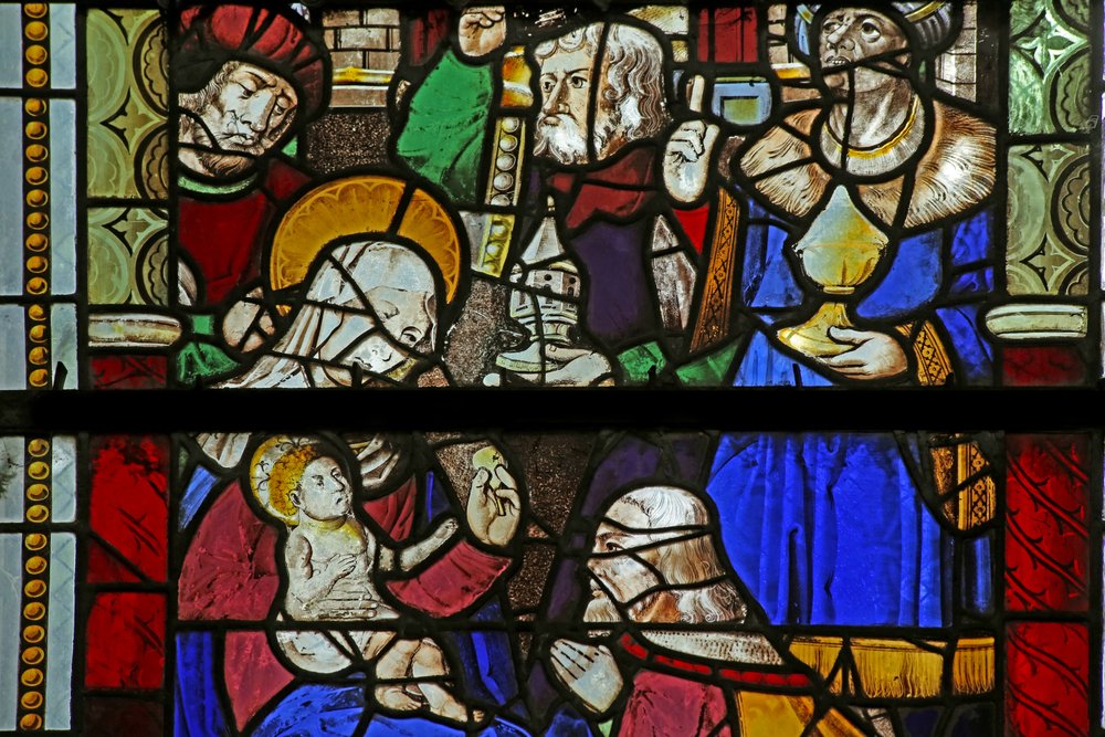 Window depicting the Adoration of the Magi by French School