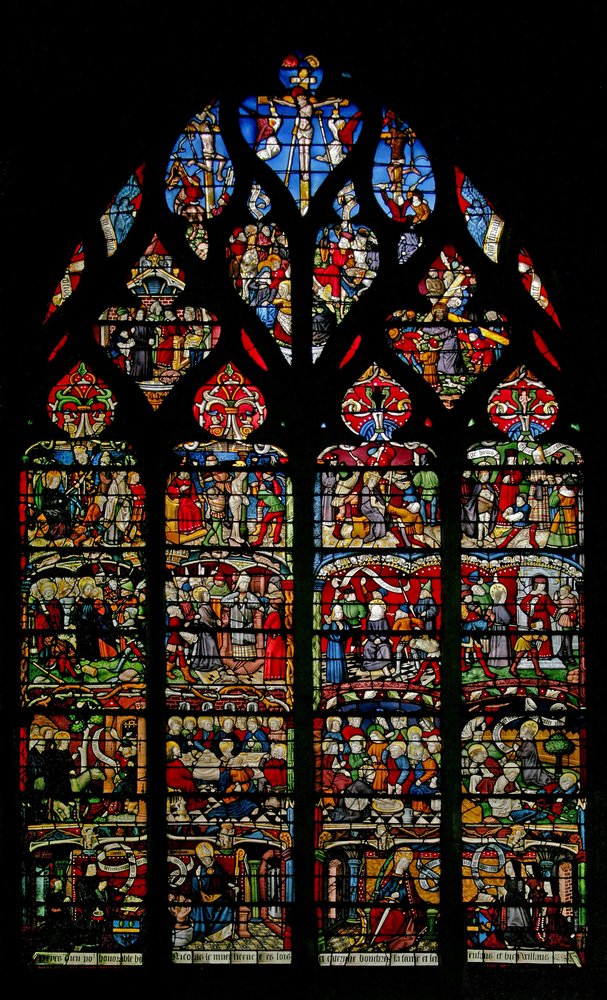 Window depicting the Passion Cycle by French School