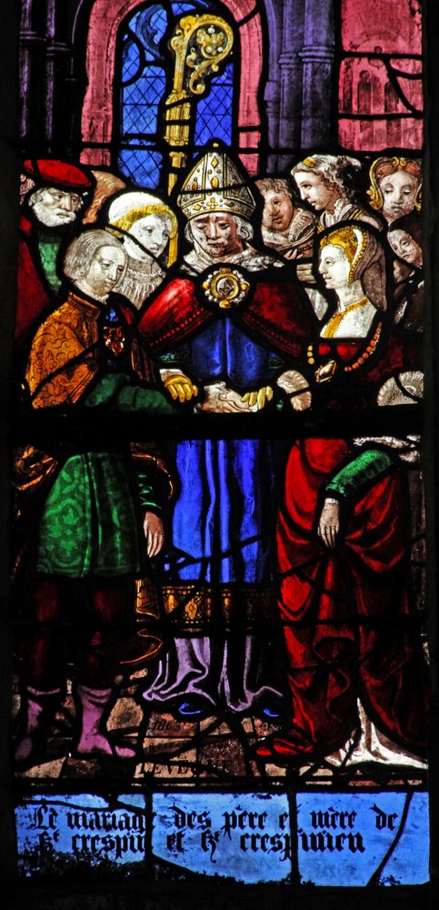 Window depicting Scenes from the Lives of St Crepin and St Crepinien