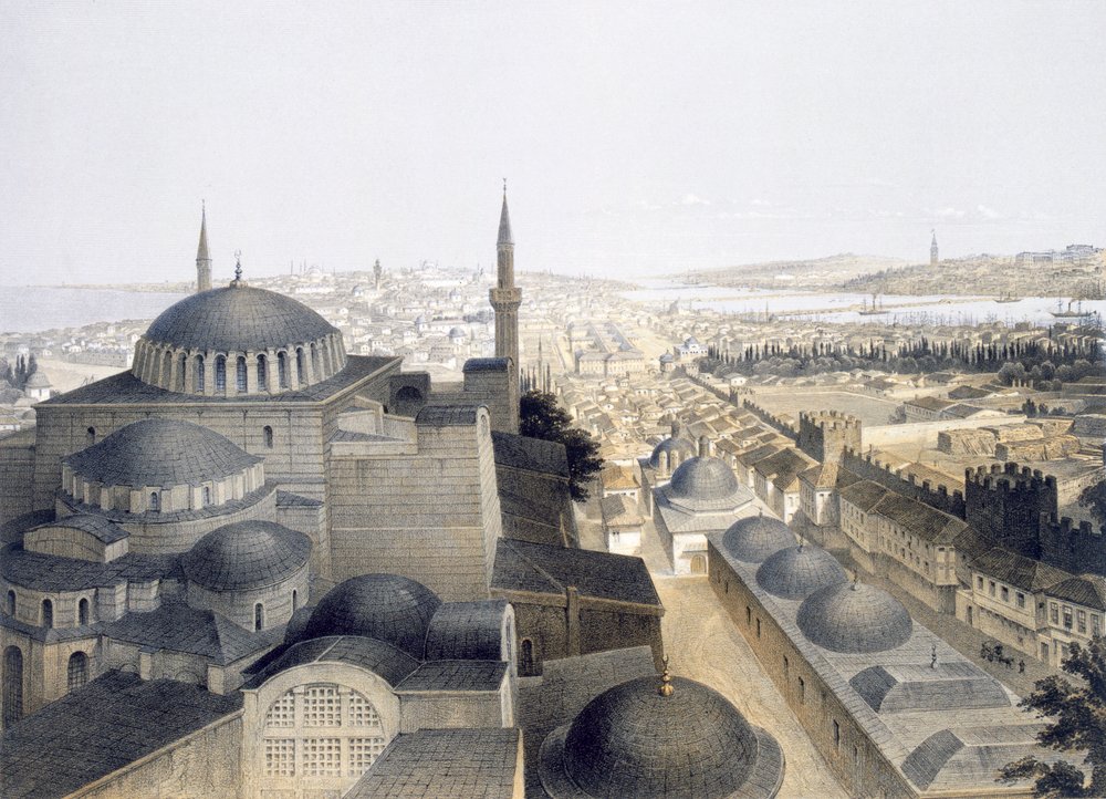 Panoramic view of Constantinople from the domes, 1852