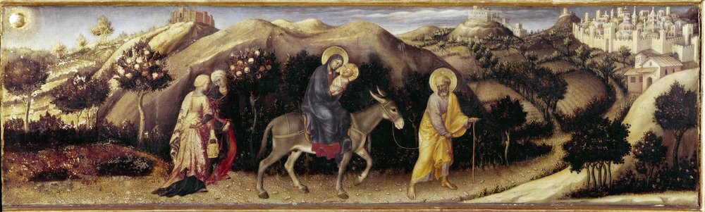 Altarpiece of Adoration of the Magi: Flight to Egypt - central panel
