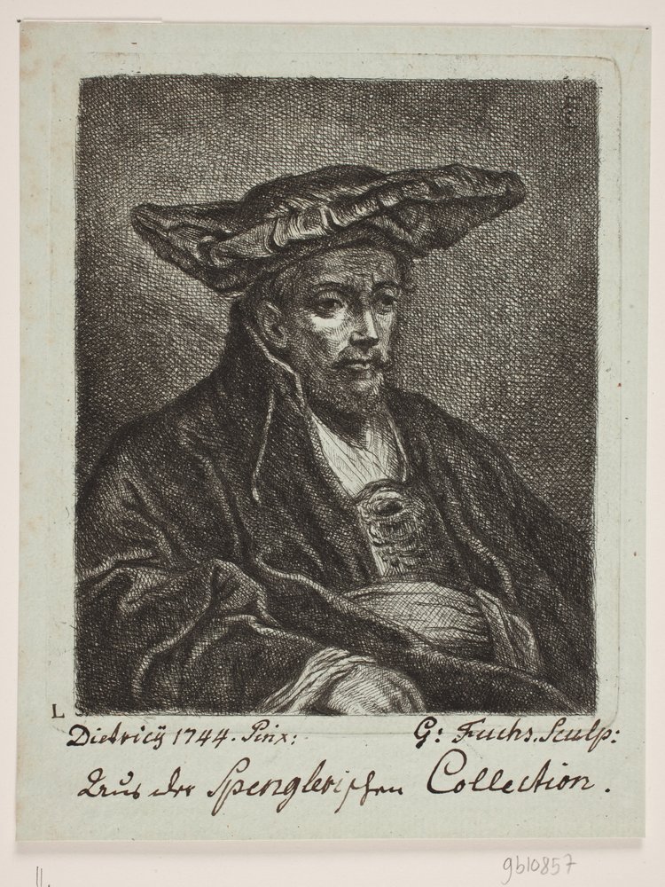 A Man with a Beret by Georg Mathias Fuchs: Fine art print