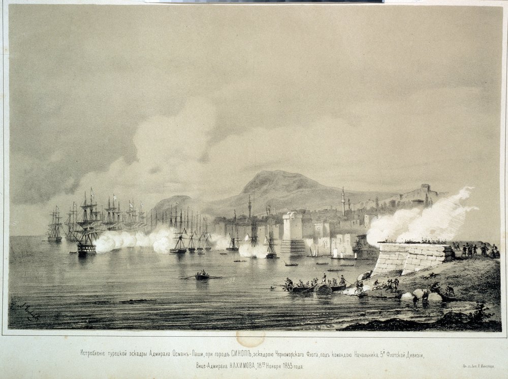 The Battle of Sinop on 30 November 1853