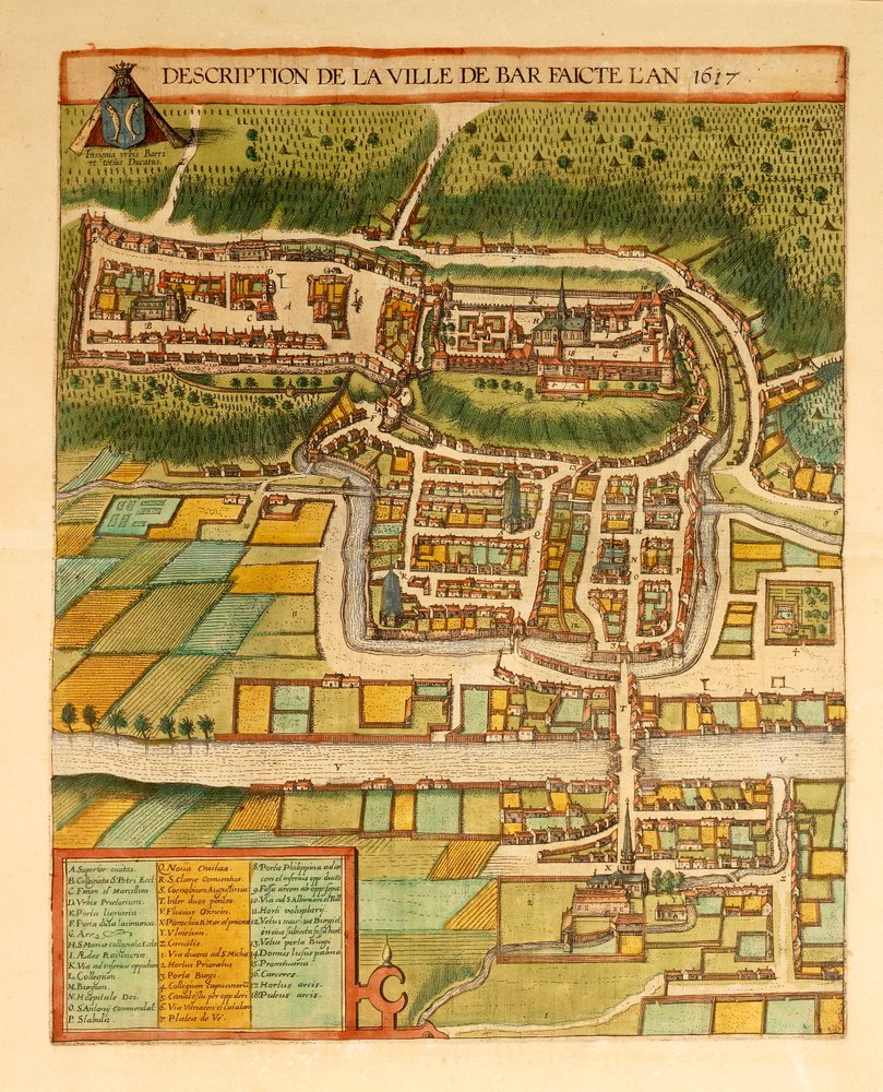 Map of Bar-Le-Duc from Civitates Orbis Terrarum