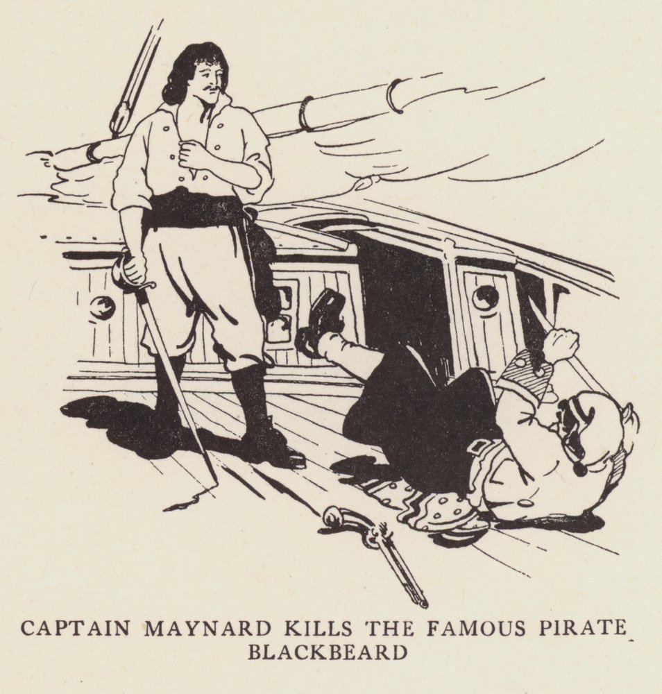 Captain Maynard kills the famous pirate Blackbeard