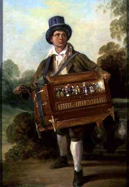 The Hurdy Gurdy Player by George Hayter: Fine art print