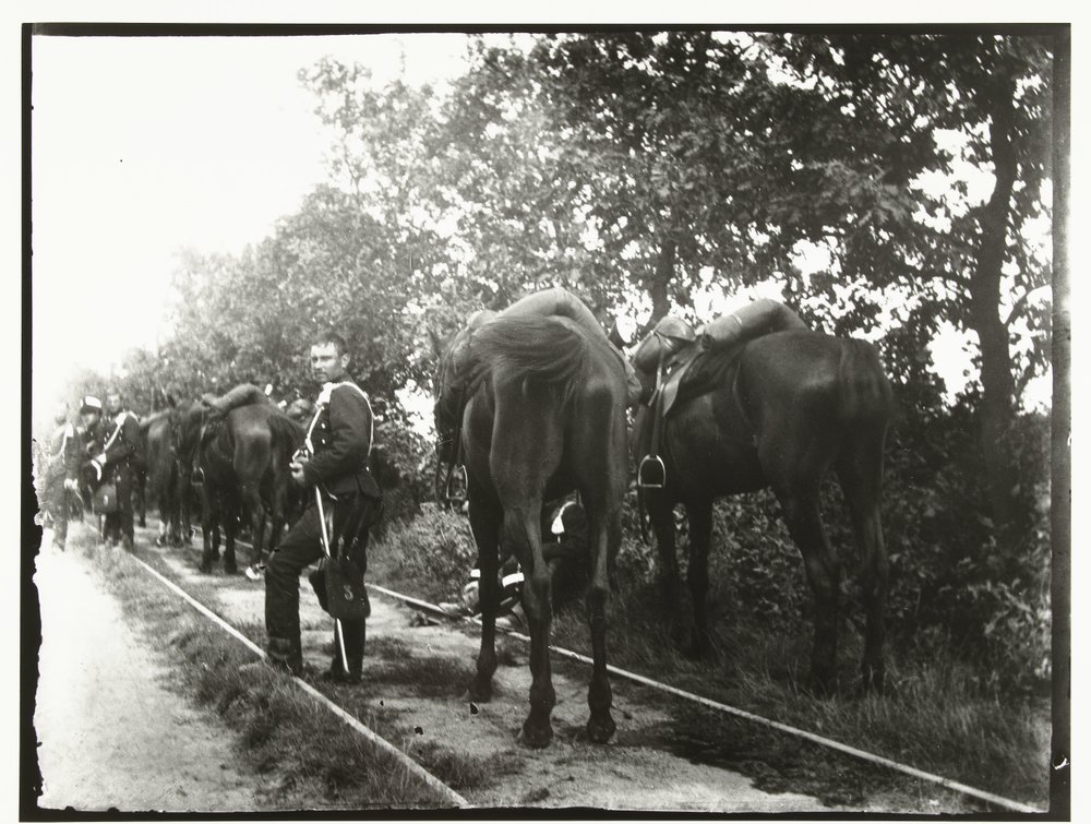 Resting Cavalry Along a Railway by George Hendrik Breitner