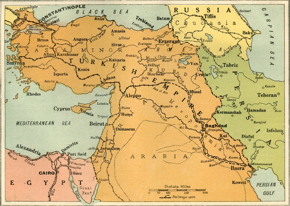Map to Illustrate the Mesopotamian Expedition, 1919