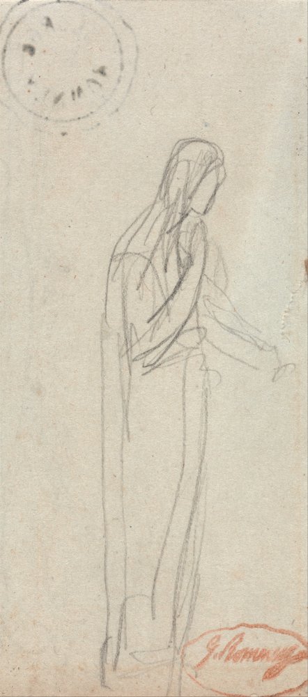 A Standing Female Figure by George Romney: Fine art print