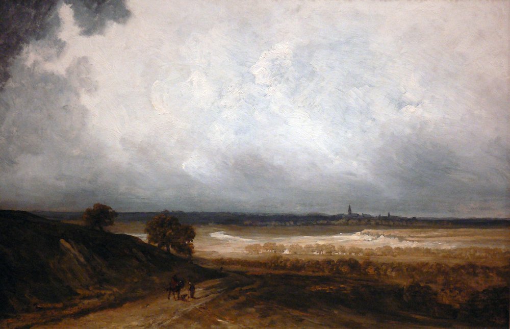 Landscape with Figures by Georges Michel: Fine art print