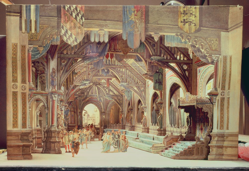 Stage model for the opera 'Tannhauser' by Richard Wagner
