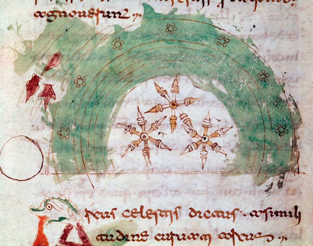 Celestial arch (Miniature, 9th century) by German School