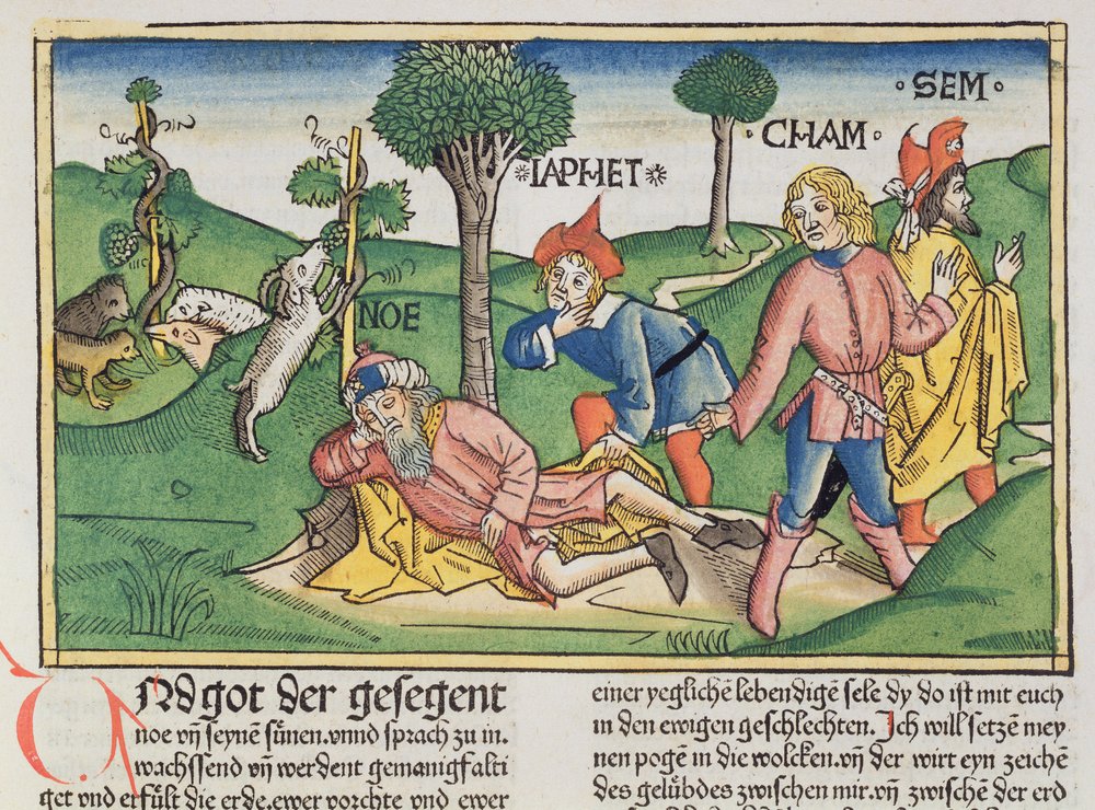 Genesis 9:20-27 Noah Covered with a Cloak by His Sons Shem, Ham and ...