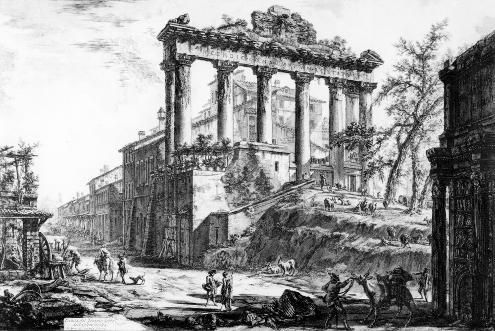 View of the Temple of Concord, from the 'Views of Rome' series