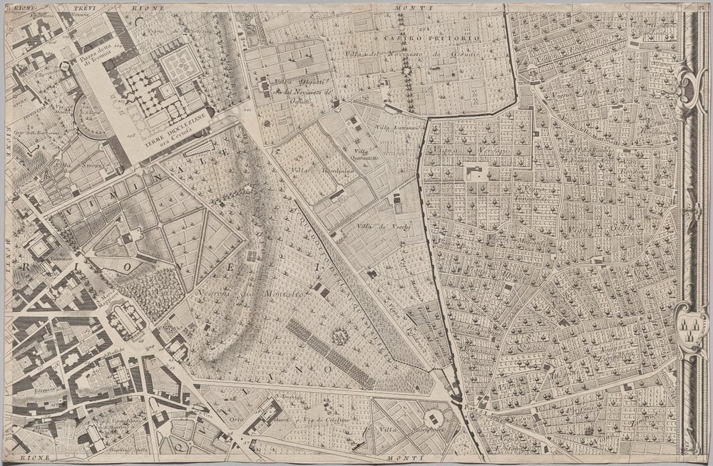 Nuova pianta di Roma by Giambattista Nolli, 1748, known as La Pianta ...