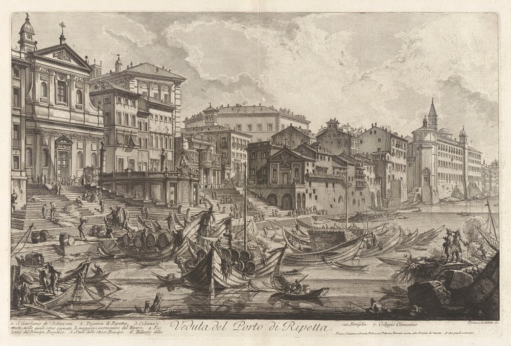 View of the Port of Ripetta, from Views of Rome
