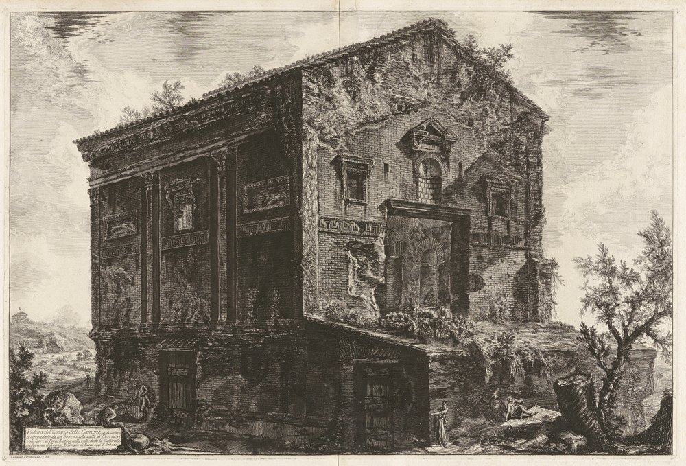 View of the Temple of the Camenae, Formerly Surrounded by a Forest in ...