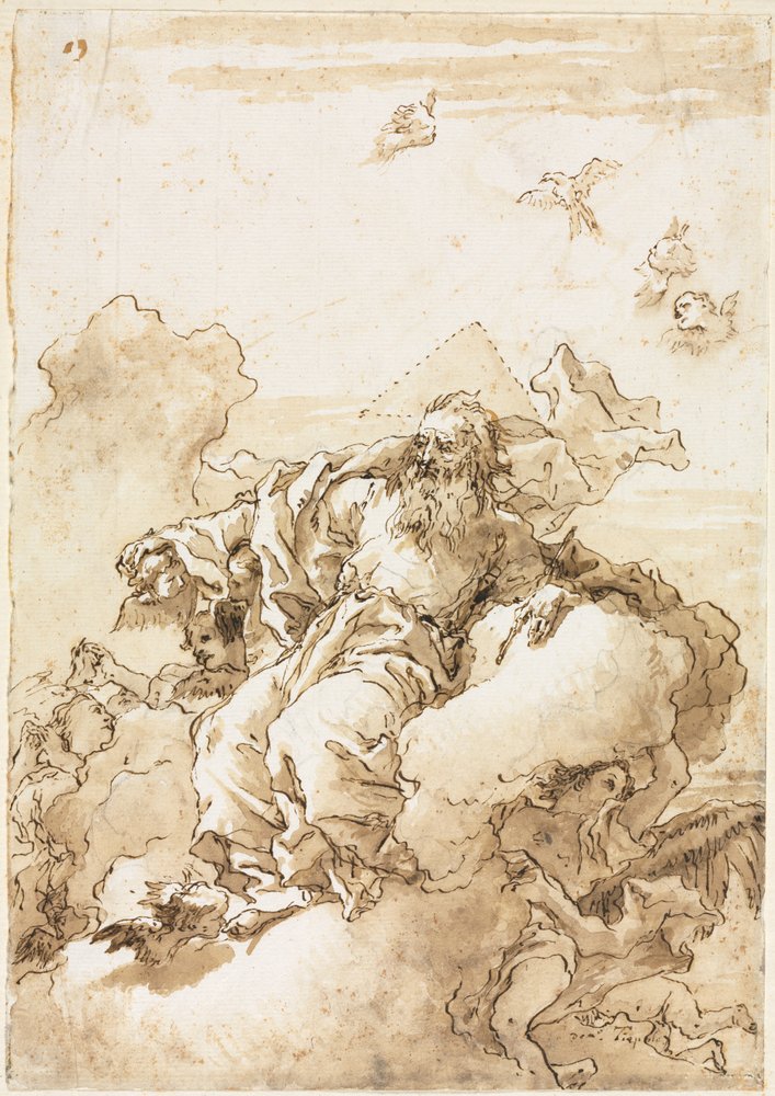 God the Father with Symbol of the Trinity