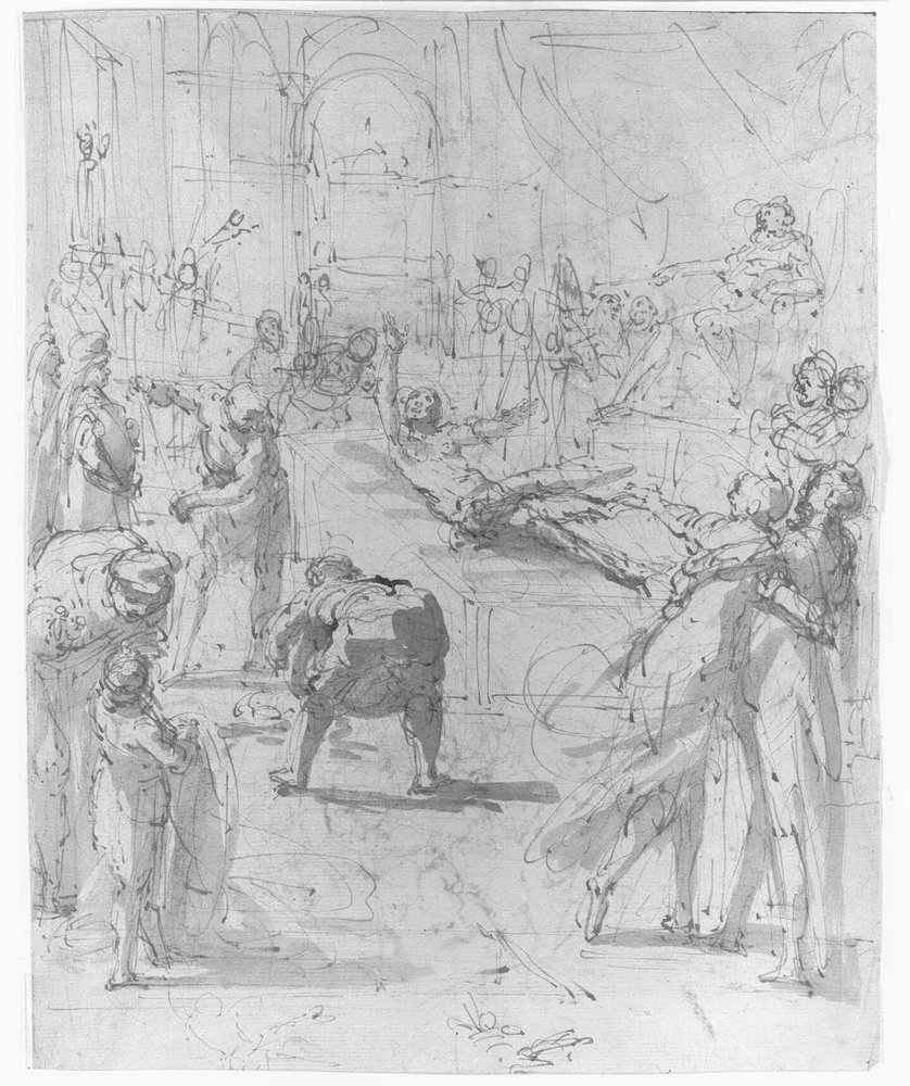 Martyrdom of St Lawrence by Giulio Benso: Fine art print
