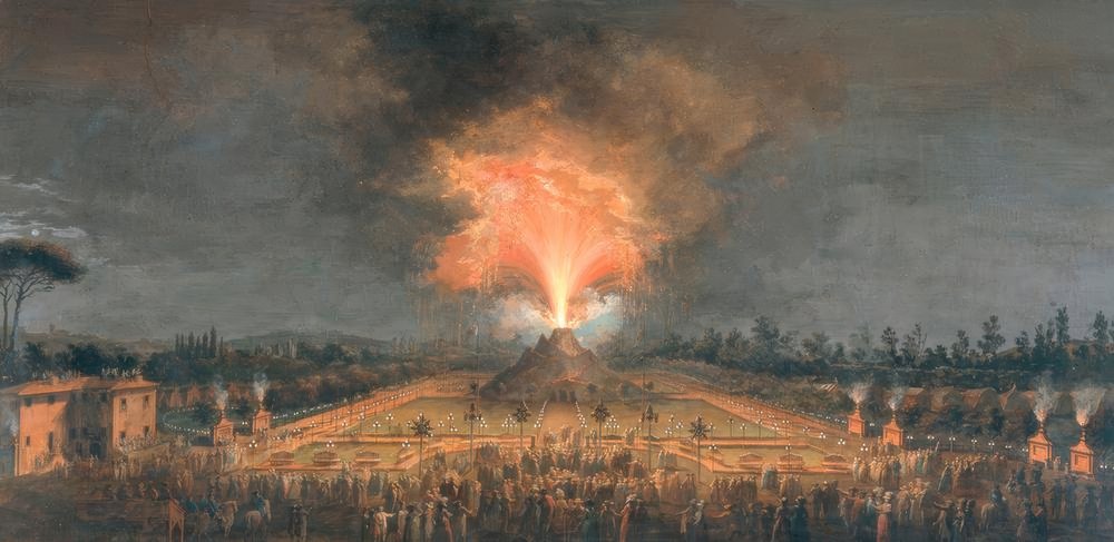 Night Festival with Fire-Breathing Volcano in the Cascine in Florence ...