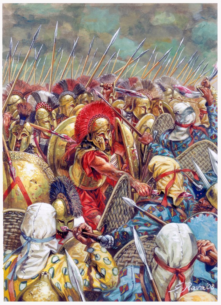 Last Stand Of King Leonidas Thermopylae Ancient War Art