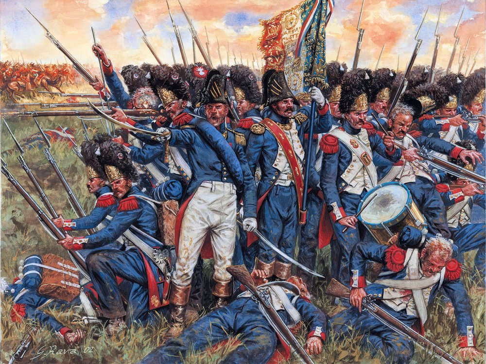 The Great Army at the Battle of Waterloo 18 June 1815 (Illustration by ...