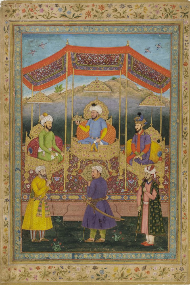 Ancestral group of Mughal rulers by Govardhan