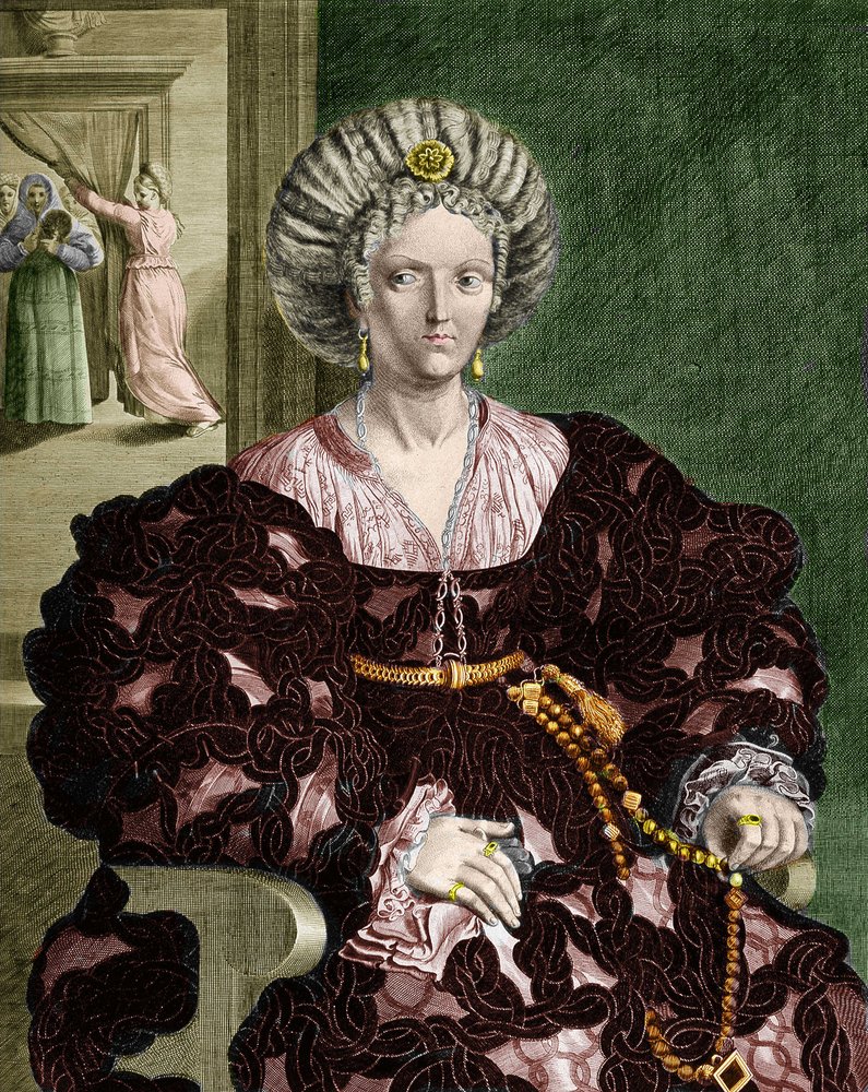 Portrait of Lucrece Borgia by Guercino (1591 1666) (after)