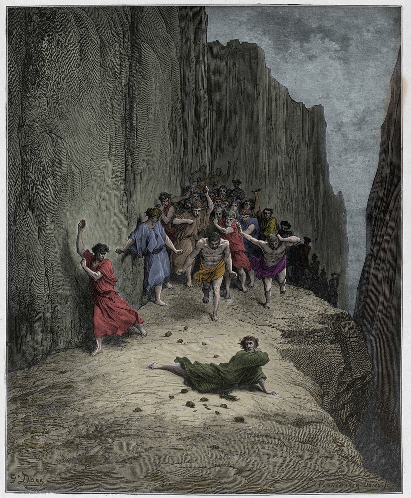 Purgatorio, Canto 15: Dante's vision of the stoning of Stephen ...