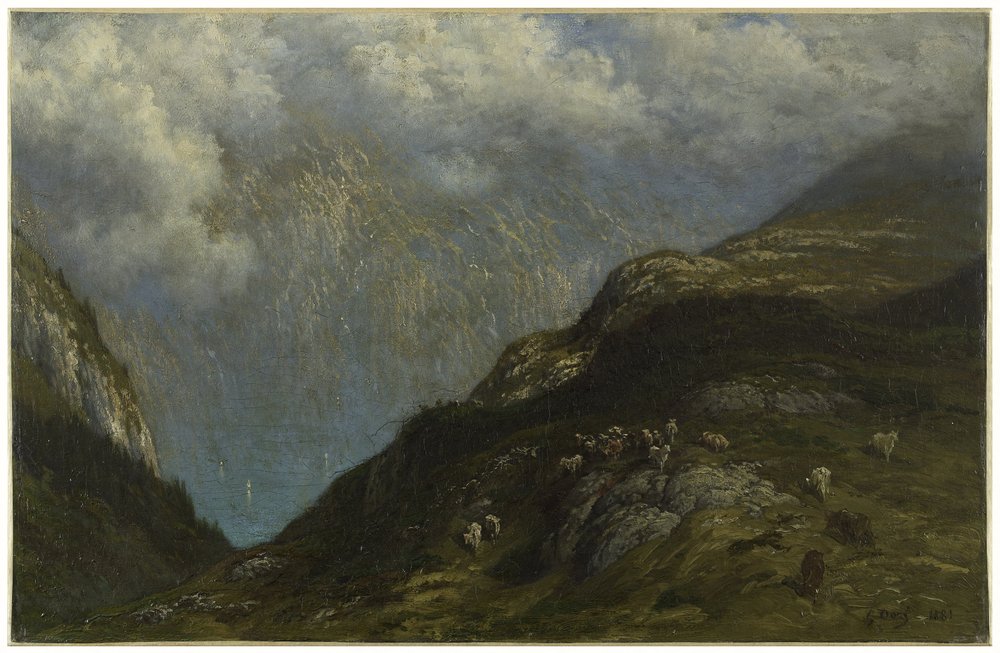 Mountain landscape by Gustave Dore: Buy fine art print