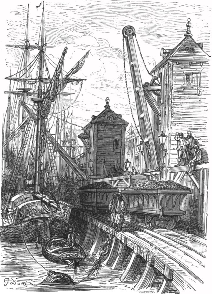 Poplar Dock by Gustave Dore: Premium art reproduction