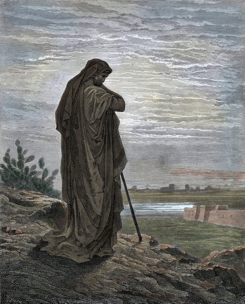 The Prophet Amos (engraving) from 'The Bible' by Gustave Dore (1832-1883)