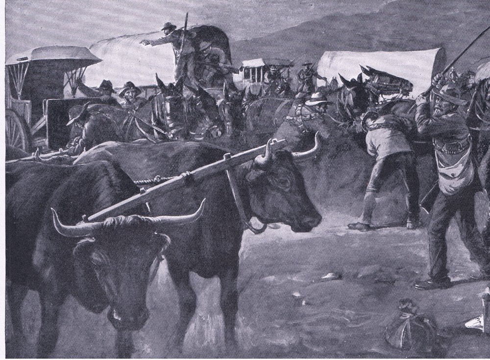 A hurried inspan (illustration from After Pretoria: The Guerilla War)