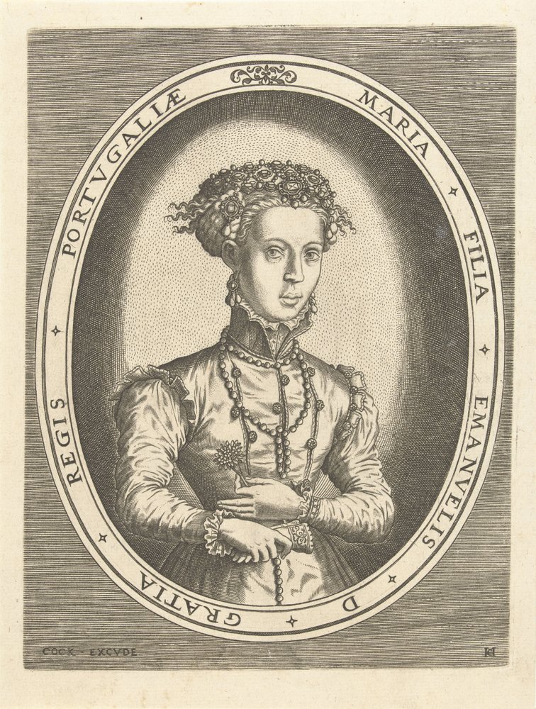 Portrait of Princess Maria of Portugal by Hans Collaert (I)