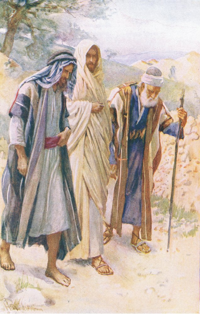The walk to Emmaus, illustration from Harold Copping Pictures: The ...