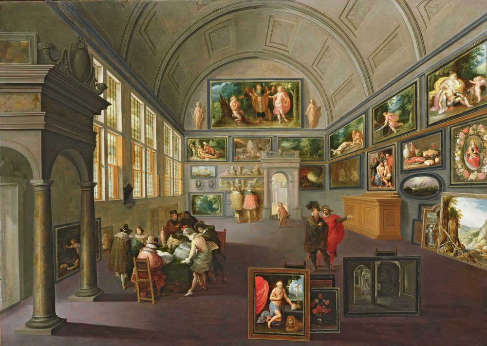 The interior of a picture gallery