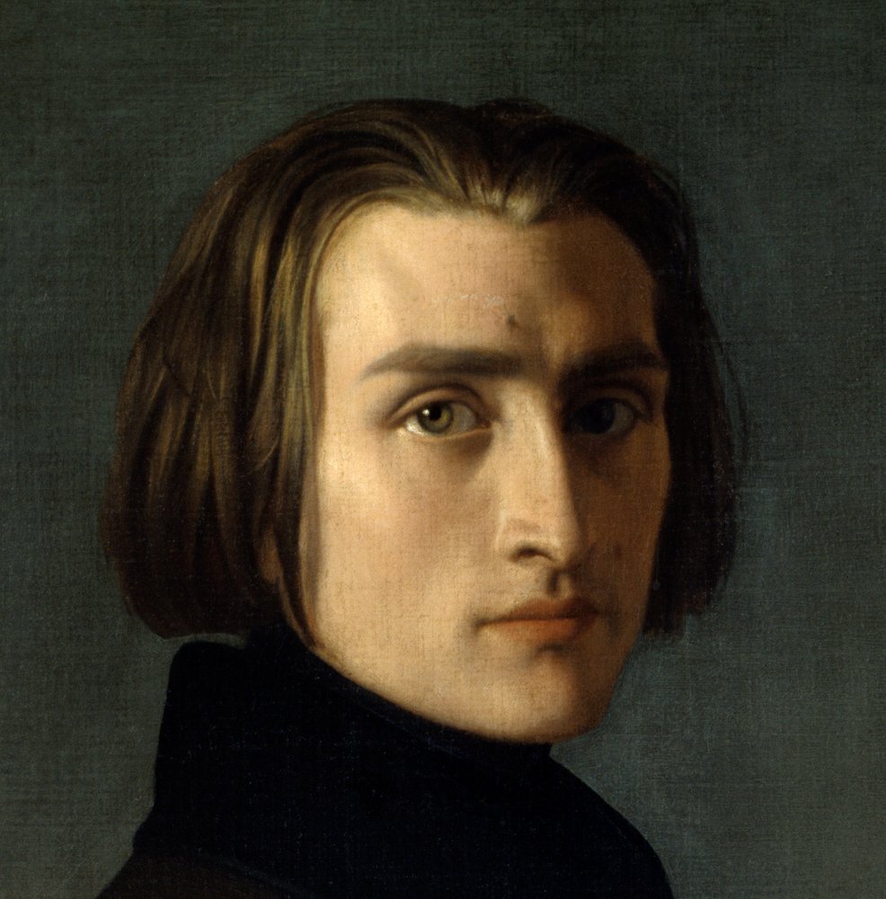 Portrait of Franz Liszt (detail) by Henri Lehmann