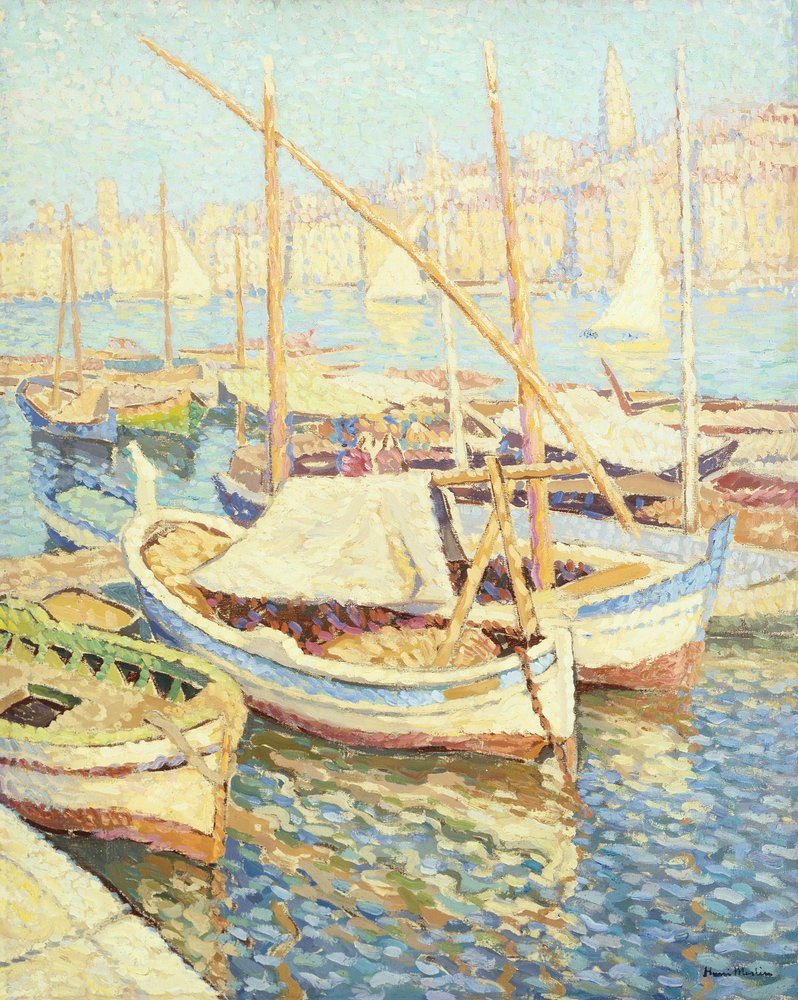 Port of Marseilles by Henri Martin: Premium art reproduction