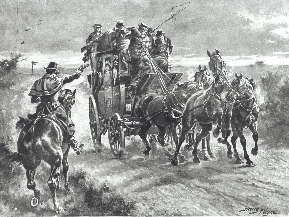 'Stand and Deliver', Highwayman Holds Up Stagecoach in the Early 19th ...