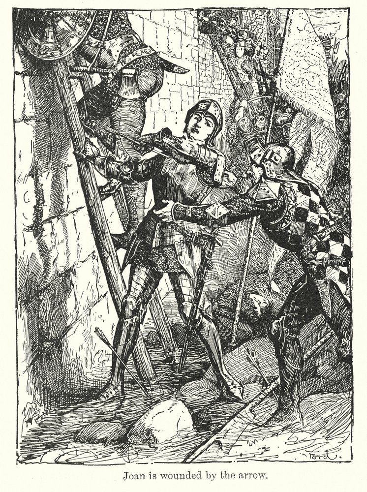 Joan is Wounded by the Arrow by Henry Justice Ford