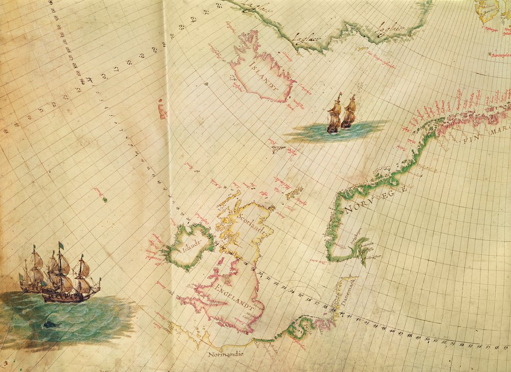 The Polar Aurora, from a Collection of Dutch Marine Maps (detail)